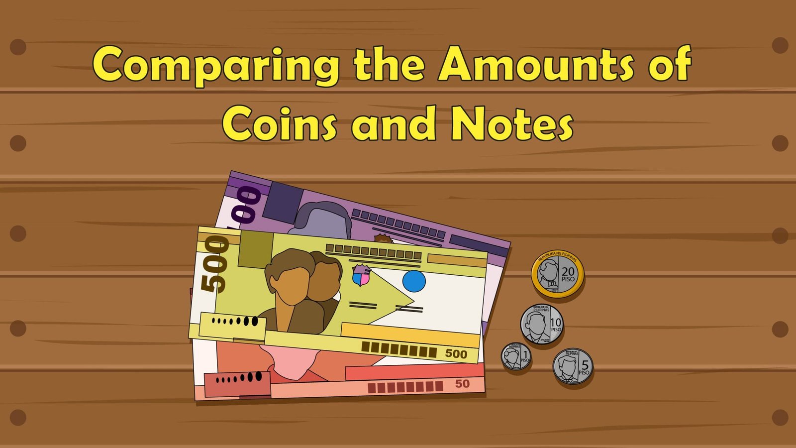 Comparing the Amounts of Coins and Notes - Abiva Digital