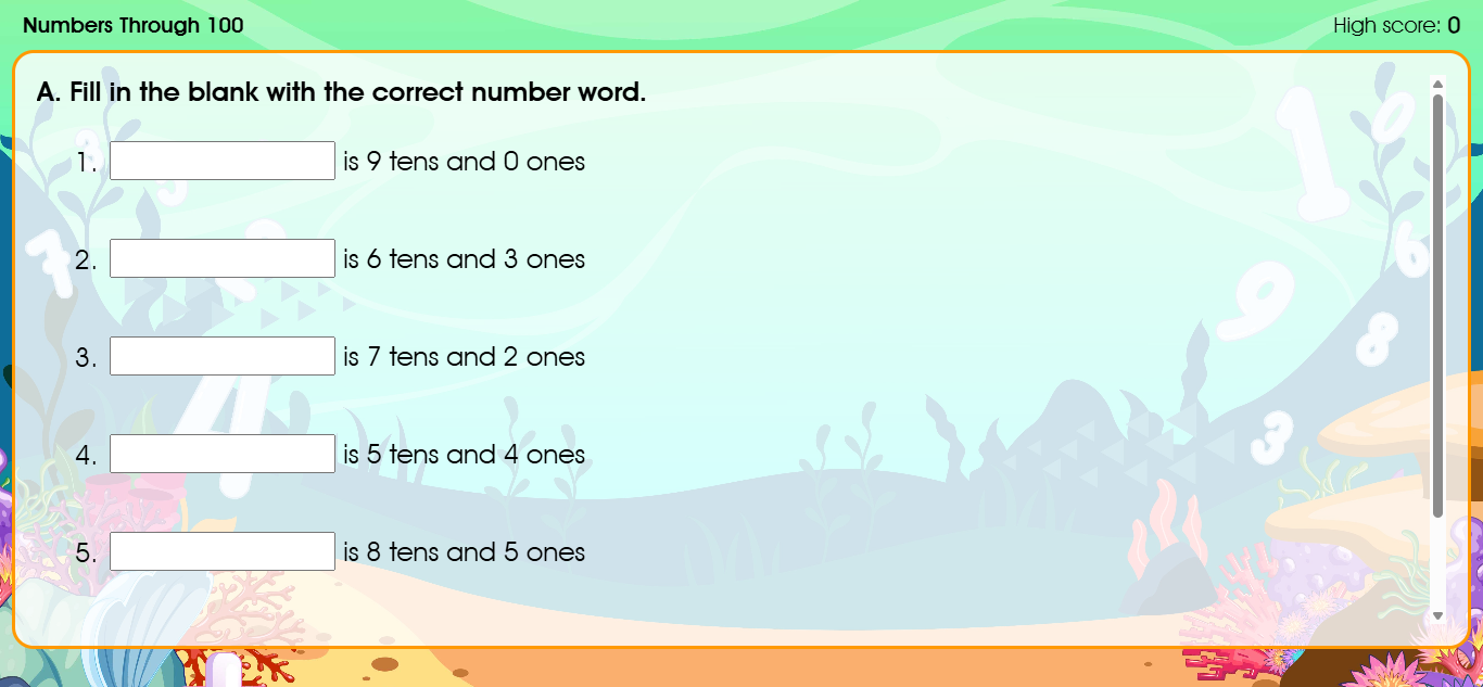 Numbers Through 100 II - Abiva Digital