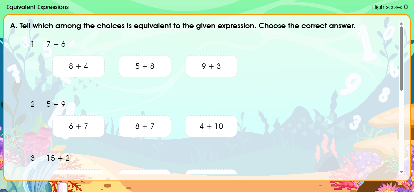 Equivalent Expressions II - Abiva Digital