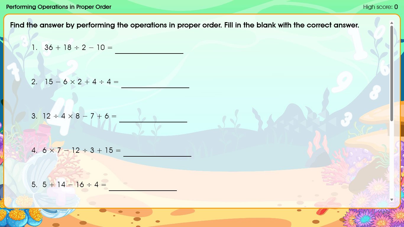 The Four Operations and the MDAS Rule II - Abiva Digital