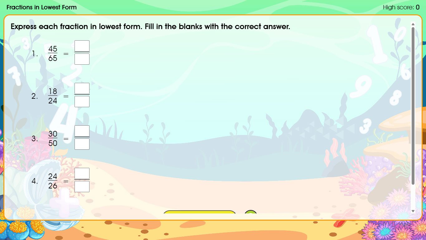 Fractions in Lowest Form III - Abiva Digital