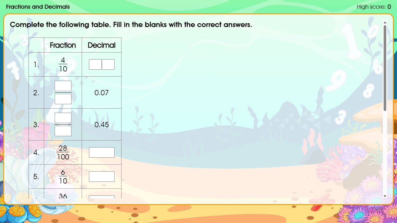 Fractions and Decimals II - Abiva Digital